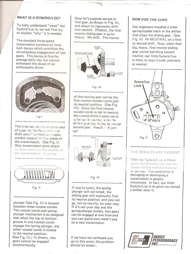Hurst Dual Pattern with Synchro Lock | The H.A.M.B.