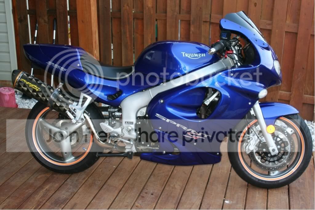 Red Stripes on Saphire Blue ST | Triumph Rat Motorcycle Forums